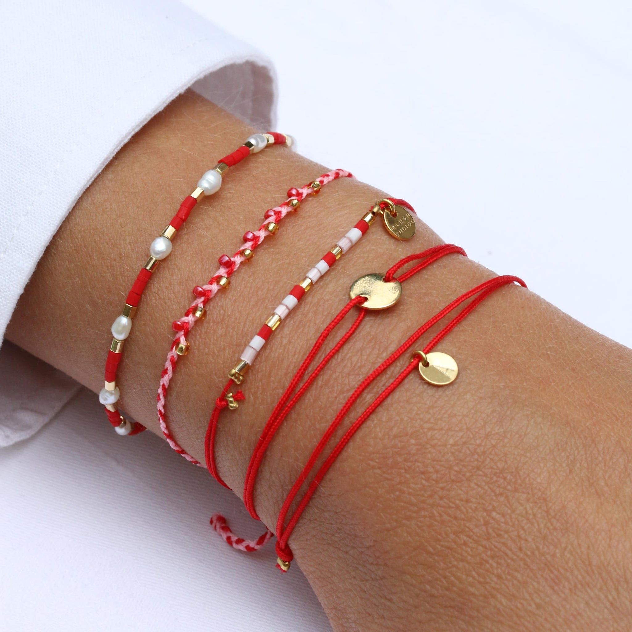 Armband Take a Twist Red Rose Blush Indigo Jewellery